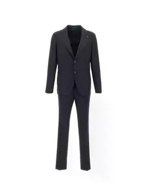Tagliatore Single-breasted Peak-lapel Suit - Blue