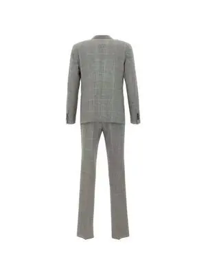 Tagliatore Prince Of Wales Double-breasted Suit - Grey