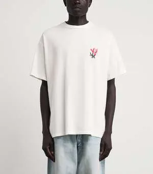 MAISON MARGIELA Cotton Embroidered Logo T-shirt
