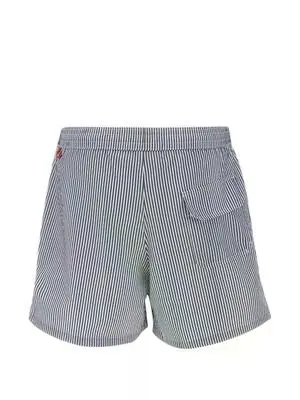 Peuterey Striped Crinkled Finish Swim Shorts