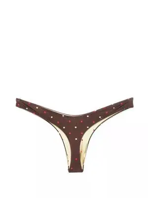 Frankies Bikinis Full Moon Polka-dot Bikini Bottoms