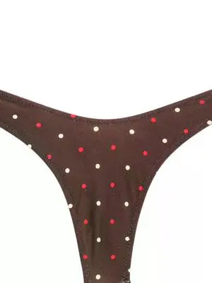 Frankies Bikinis Full Moon Polka-dot Bikini Bottoms