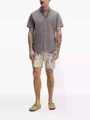 Hurley Button-down Short-sleeve Shirt - Grey