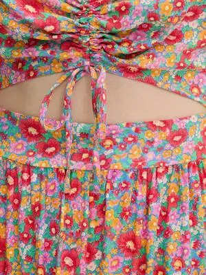 Rip Curl Las Dalias Floral-print Tiered Maxi Dress