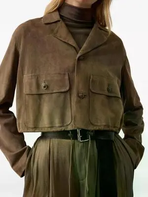 Ralph Lauren Cropped Lamb-suede Jacket