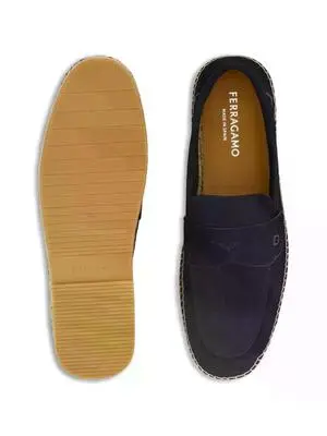 FERRAGAMO Suede Espadrille Loafers