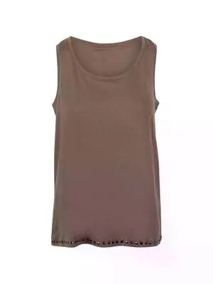 Max Mara Stud-embellished Tank Top - Brown
