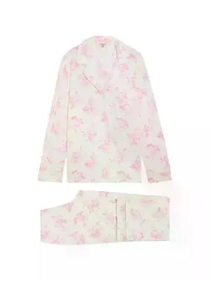 Eberjey Gisele Floral-print Piping-detail Set