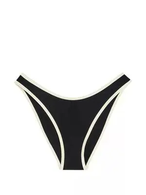 SOLAQUA 90s Piped-trim Bikini Bottoms - Black