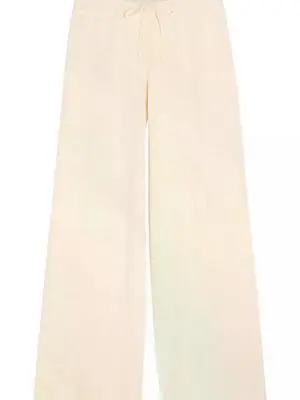 Suzie Kondi Drawstring Wide-leg Cotton Trousers