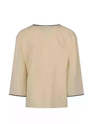 Valentino Garavani Silk Blouse With Contrast Trim