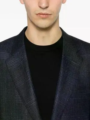 Canali Check-pattern Notched-lapel Blazer