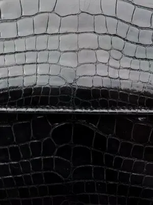 Gucci Croc-embossed Flap Shoulder Bag