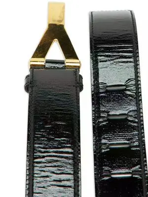 Saint Laurent Y Motif Patent Leather Belt