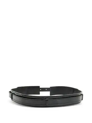 Burberry Dual Buckle Patent Leather Belt