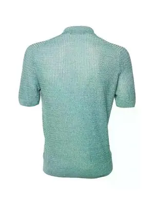 Tagliatore Wavy-knit Polo Shirt