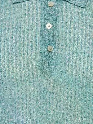 Tagliatore Wavy-knit Polo Shirt