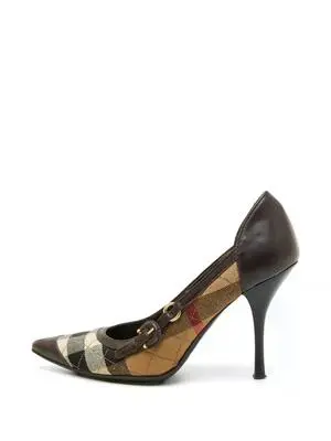 Burberry Check Canvas Pointed-toe Pumps