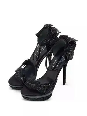 LORIBLU Crystal-embellished Platform Sandals