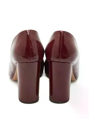 FERRAGAMO Burgundy Patent Leather Pumps