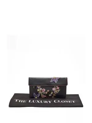 Giorgio Armani Embroidered Leather Clutch Bag