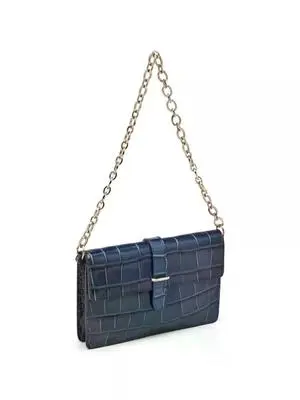 Furla Greta Croc-embossed Clutch Bag