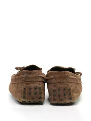 TOD'S Suede Loafers With Bow Detail