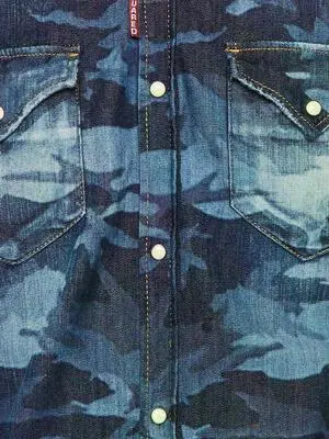 Dsquared2 Military-print Denim Shirt