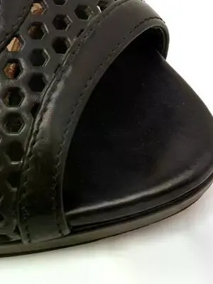 Prada Perforated Open-toe Ankle Boots