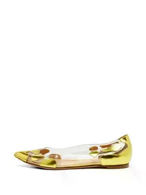 GIANVITO ROSSI Plexi Ballet Flats - Gold