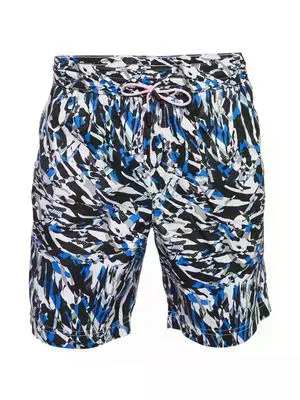 Roberto Cavalli Abstract Print Swim Shorts - White