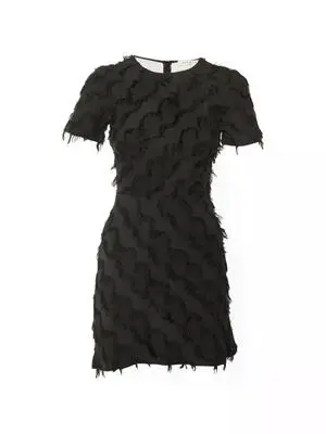 Sandro Fitted Midi Dress With Fringe Detail
