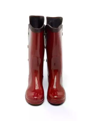 Marni Glossy Finish Button Detail Rain Boots