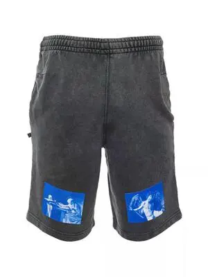Off-White Washed Caravaggio Print Shorts