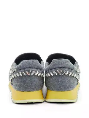Prada Crystal-embellished Slip-on Sneakers