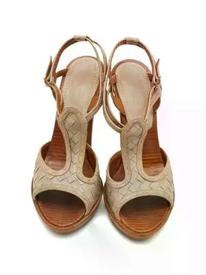 Bottega Veneta Intrecciato Leather Platform Sandals