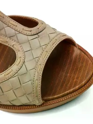 Bottega Veneta Intrecciato Leather Platform Sandals