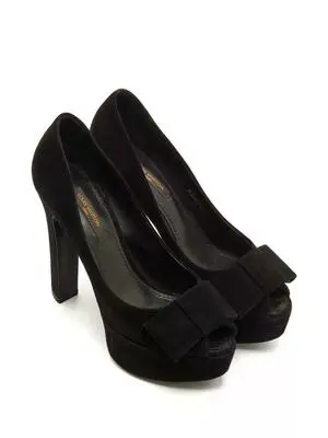 LOUIS VUITTON Peep-toe Platform Pumps - Black