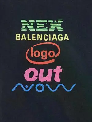Balenciaga Logo Print Crewneck T-shirt - Black