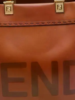 Fendi Sunshine Leather Tote Bag