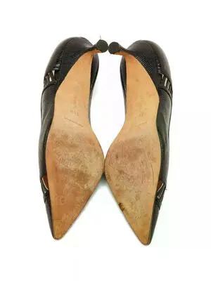 Manolo Blahnik Lizard-embossed Leather Pumps