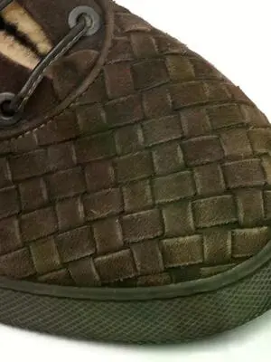 Bottega Veneta Intrecciato Suede Ankle Boots