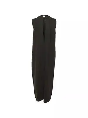 Neil Barrett Crepe Pleated Sleeveless Maxi Dress