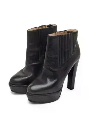 Prada Platform Ankle Boots - Black
