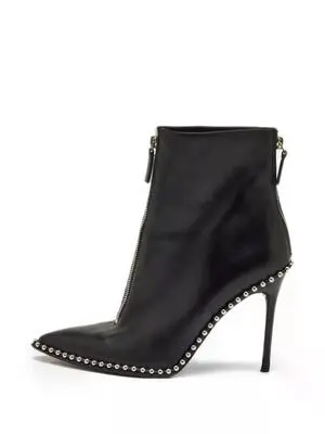 Alexander Wang Studded Pointed-toe Ankle Boots - Black