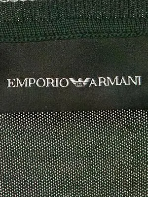 Emporio Armani Logo Embroidered Crew Neck Sweater