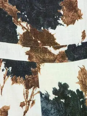 Giambattista Valli Abstract Botanical Print Midi Dress