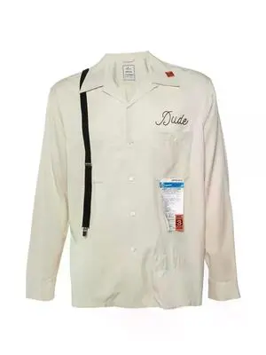 MASTERMIND WORLD Embroidered Long-sleeve Shirt - Neutrals