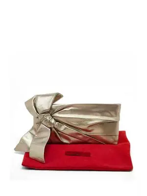 Valentino Garavani Bow Leather Clutch Bag