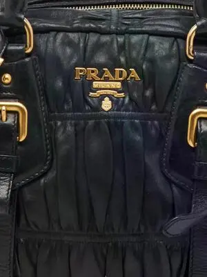 Prada Gaufre Pleated Tote Bag